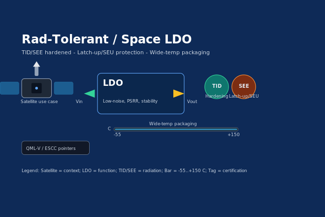 Rad-Tolerant / Space LDO: TID & SEE Hardened