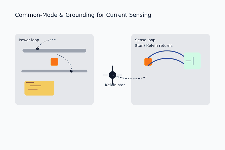 Common-Mode & Grounding for Current Sense Layouts