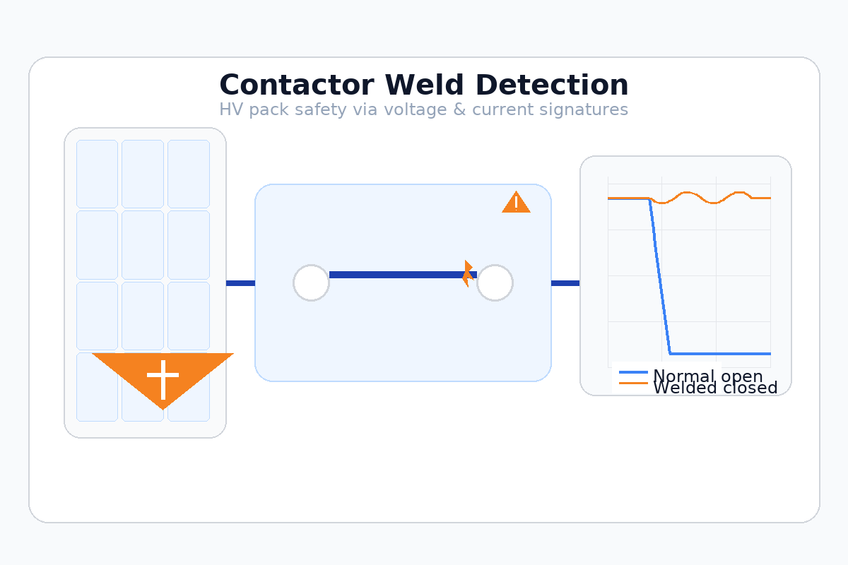 Contactor Weld Detection for HV Battery Safety