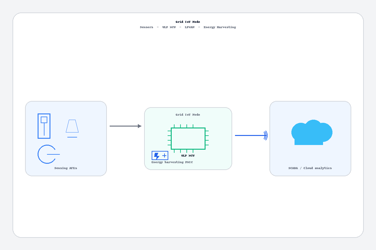 Grid IoT Node – Sensors, LPWAN & Energy Harvesting