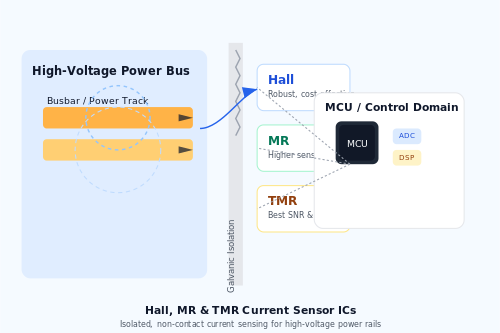 Hall, MR & TMR Current Sensor ICs for Isolated Sensing