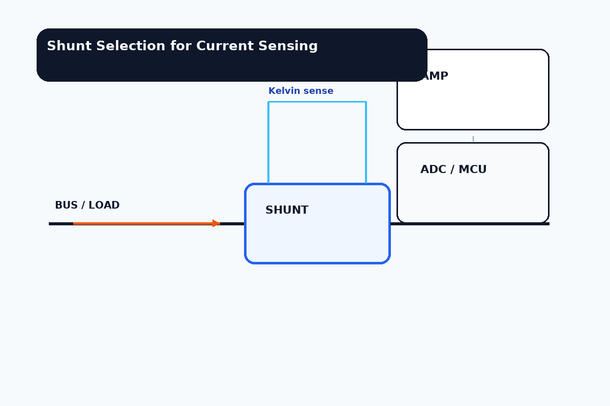 Shunt Selection for Current Sensing & Power Design