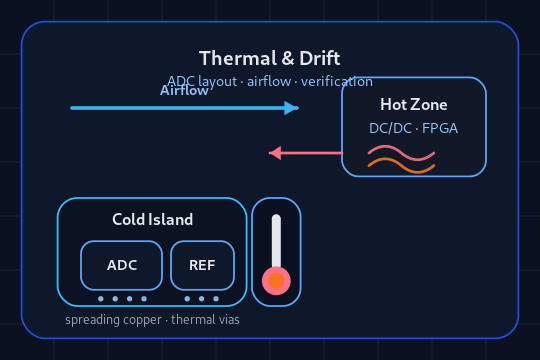 ADC Thermal Drift: Layout, Airflow & Verification
