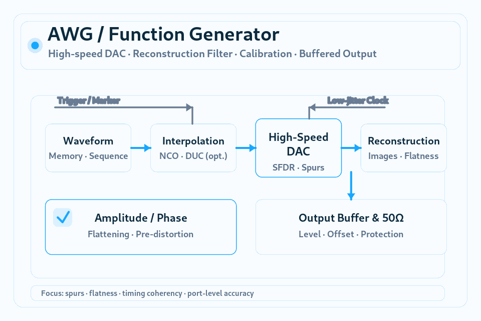 AWG & Function Generator Design: DACs, Filters, Calibration