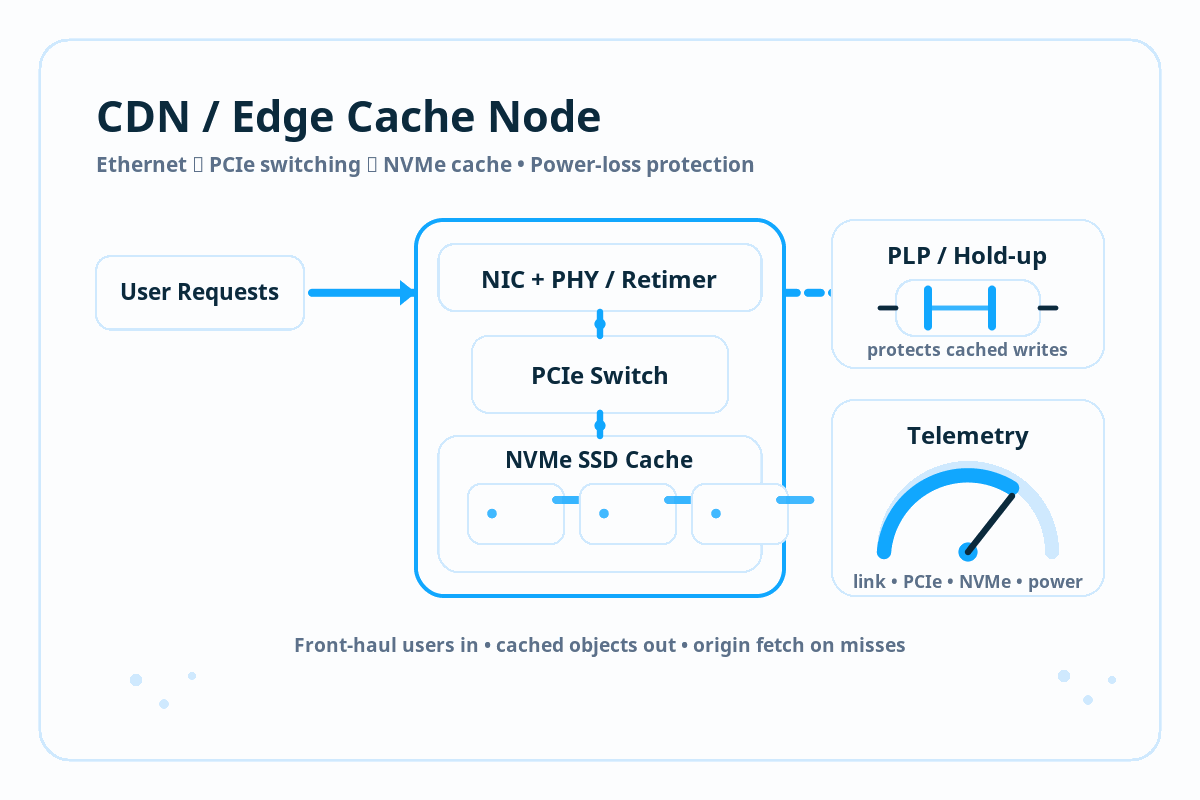 CDN Edge Cache Node Hardware: PCIe, NVMe, PLP
