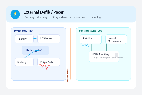 External Defibrillator & Pacer HV Control IC Guide