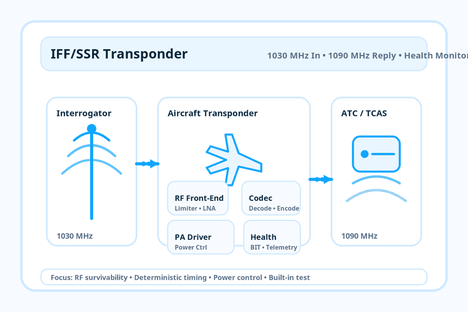 IFF/SSR Transponder Design: RF, PA & Health Monitoring