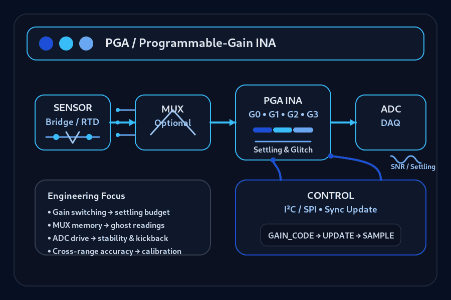 PGA Instrumentation Amplifiers (INA): Types, Specs, Design