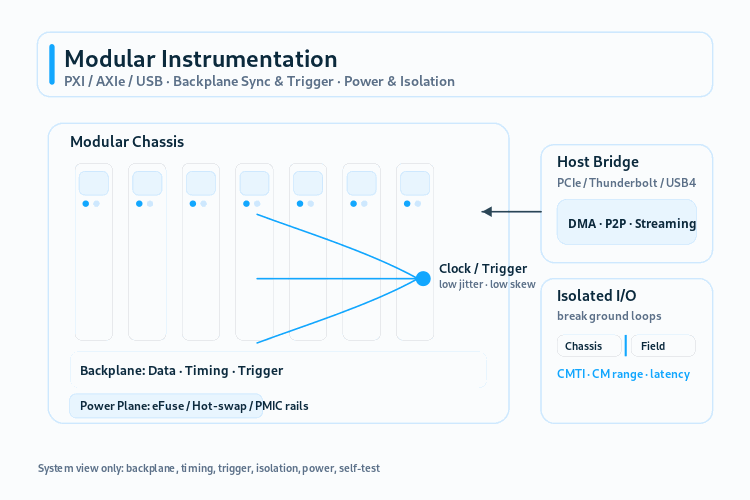 Modular Instrumentation: PXI/AXIe/USB Backplanes