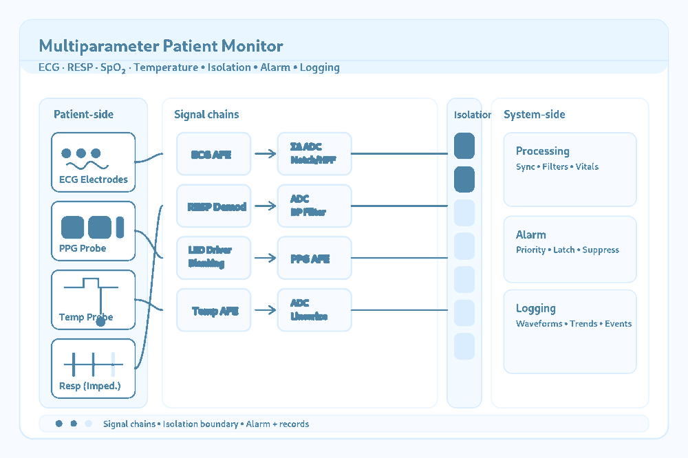 Multiparameter Patient Monitor Signal Chains & Isolation