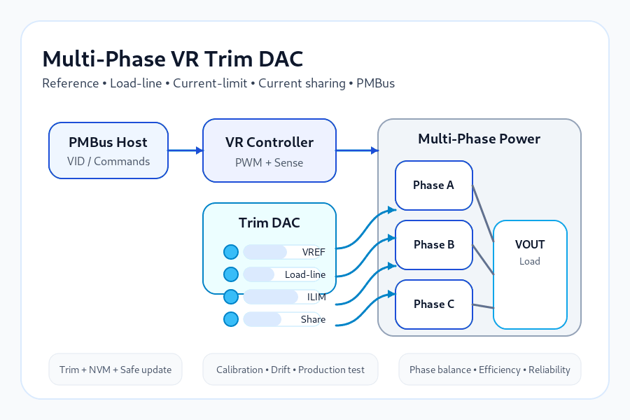 Multi-Phase VR Trim DAC: Load-Line, OCP, Sharing