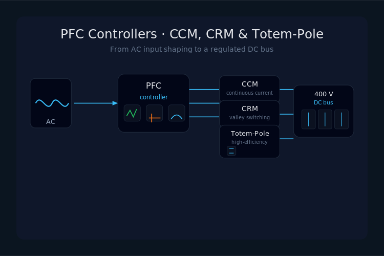 PFC Controllers: CCM, CRM and Totem-Pole Design