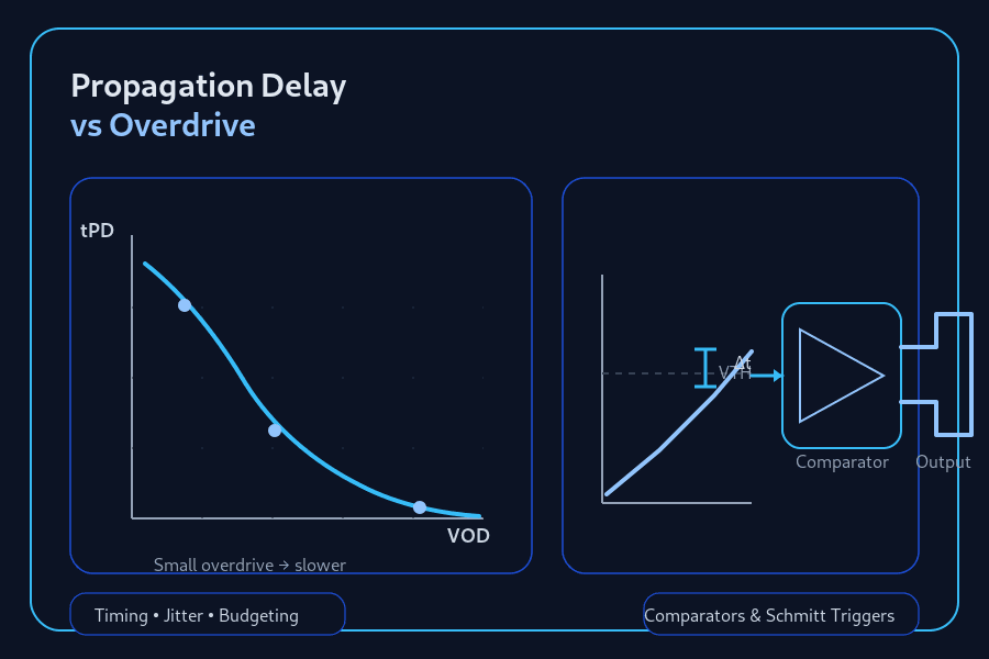 Propagation Delay vs Overdrive for Comparators