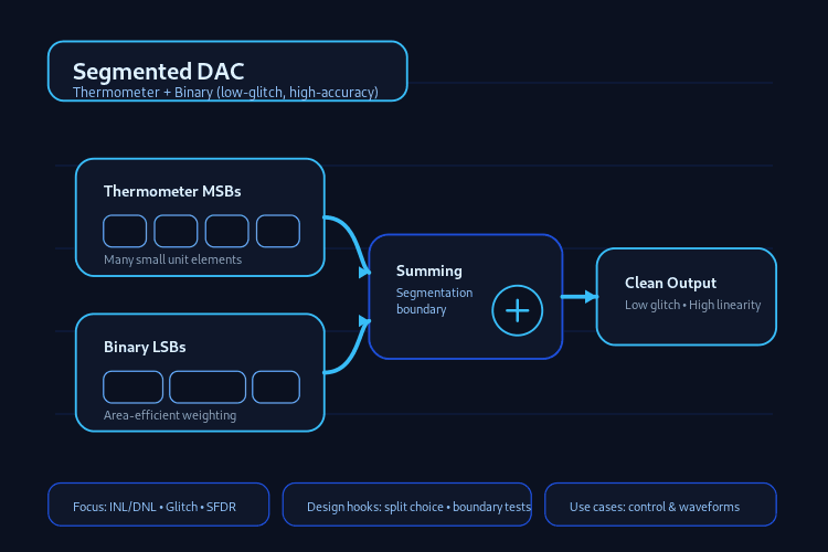 Segmented DAC Design: Thermometer + Binary Explained