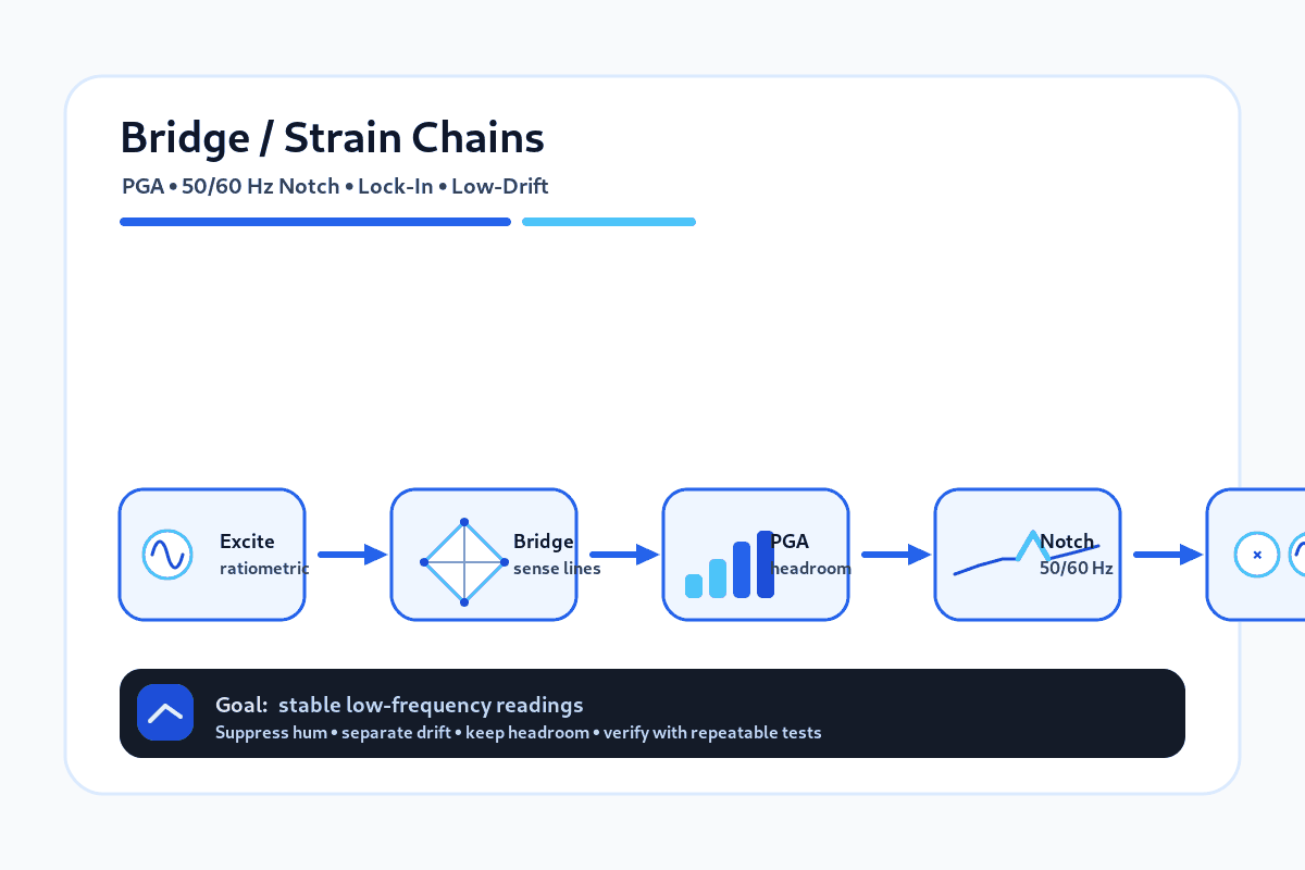 Bridge & Strain Signal Chains: PGA, Notch, Lock-In
