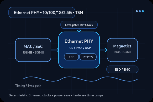 Ethernet PHY Guide: 10/100/1G/2.5G + TSN
