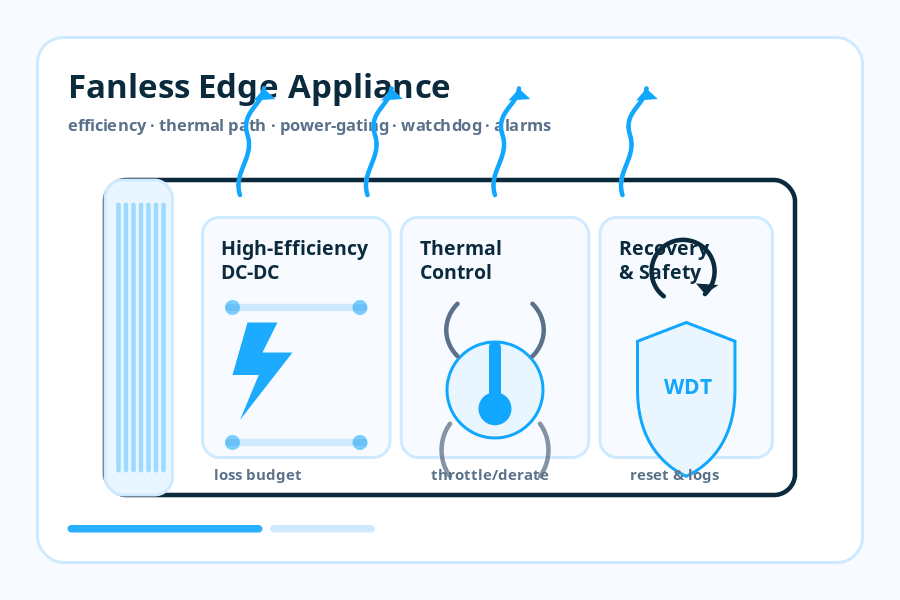 Fanless Edge Appliance Design: Power, Thermal, Watchdog