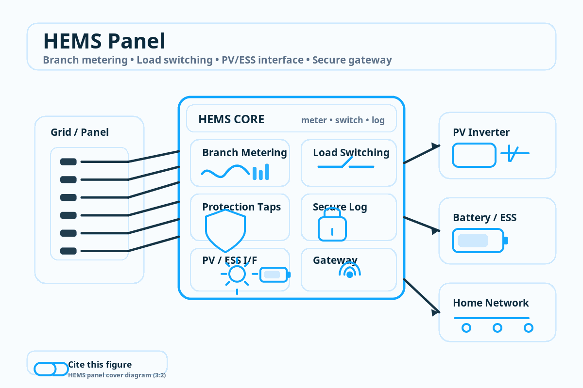 HEMS Panel: Branch Metering, Switching & Security