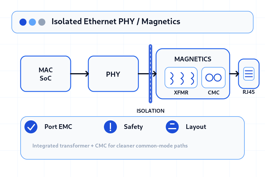 Isolated Ethernet PHY & Magnetics: EMC, Safety, Layout