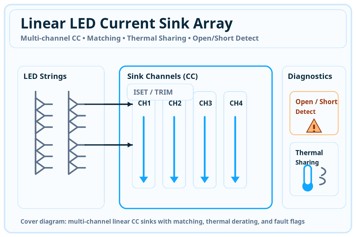 Linear LED Current Sink Arrays: Matching & Fault Detect