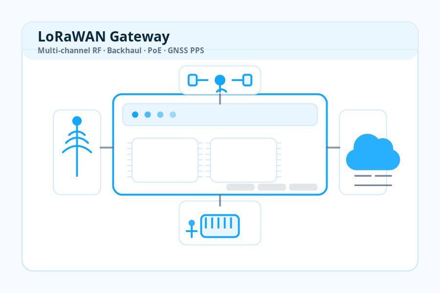 LoRaWAN Gateway Design: RF, Backhaul, PoE, Timing