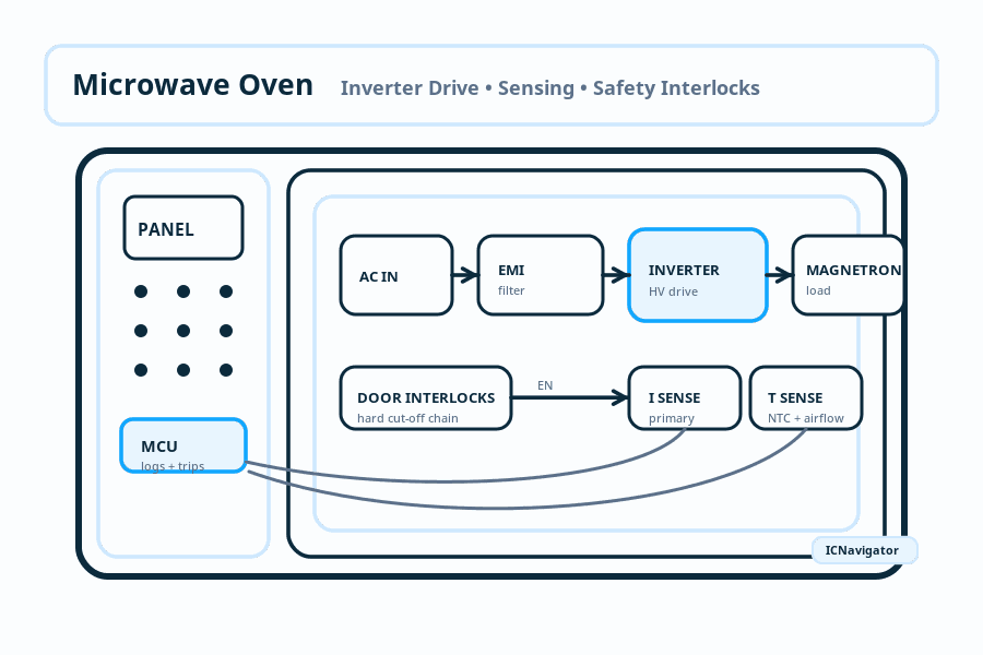 Microwave Oven Inverter Drive & Safety Interlocks Guide