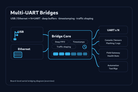 Multi-UART Bridges: USB/Ethernet to UART Guide