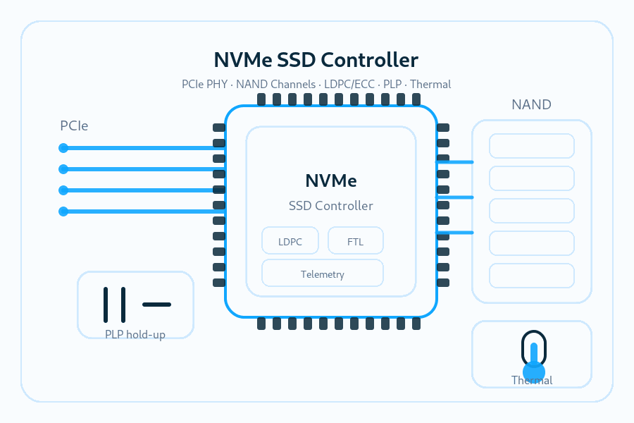 NVMe SSD Controller Architecture, PLP & LDPC Guide