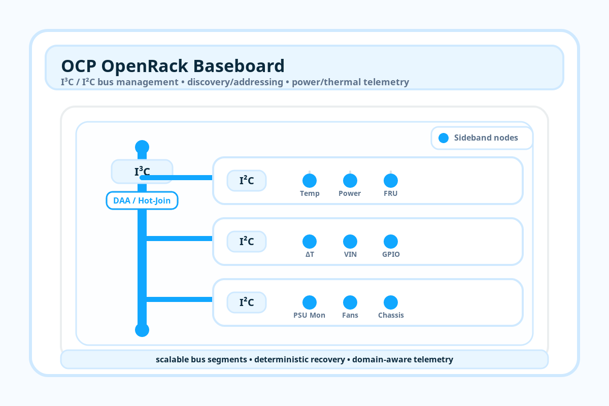 OCP OpenRack Baseboard: I3C/I2C Bus & Discovery