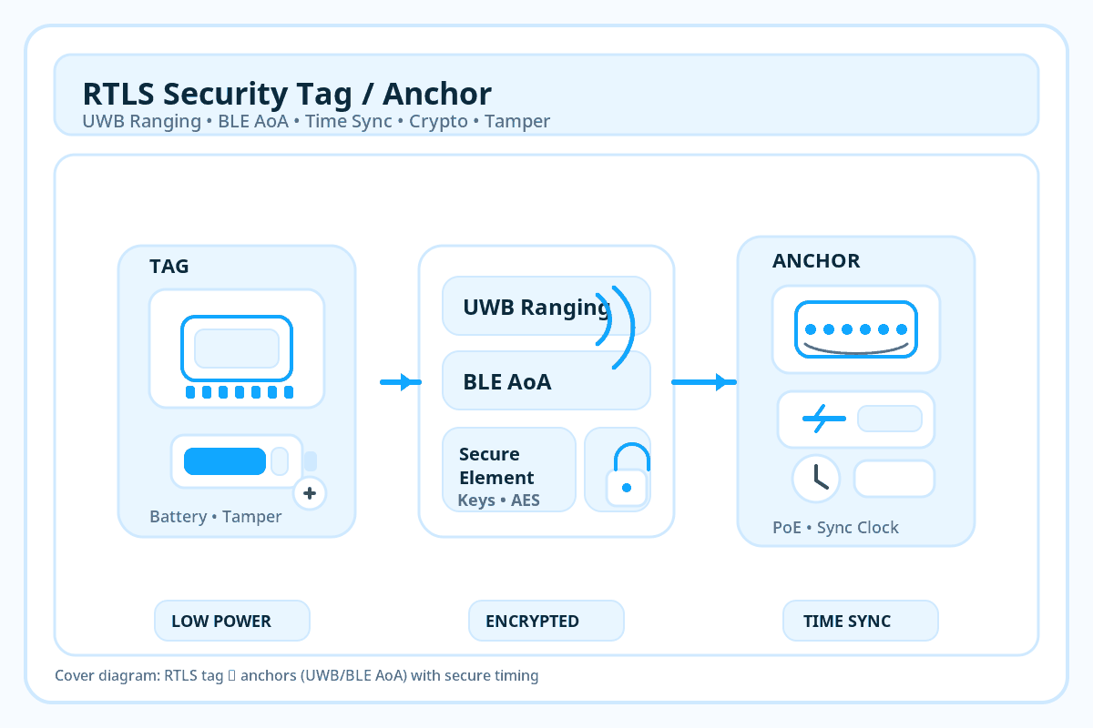 RTLS Security Tags & Anchors: UWB/BLE AoA Design