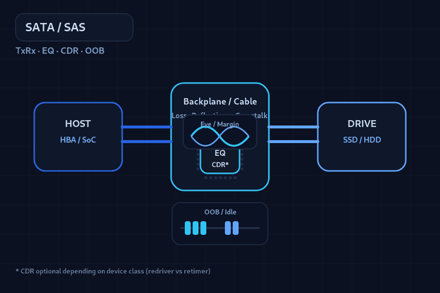 SATA/SAS Redriver & Retimer Guide: EQ, CDR, OOB