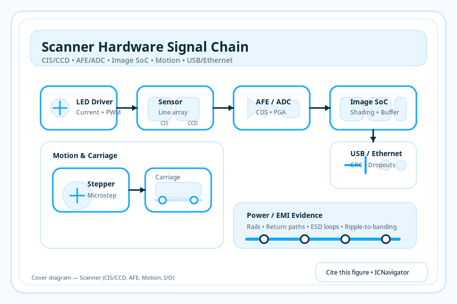 Scanner Electronics: CIS/CCD AFE, Motors, I/O Debug