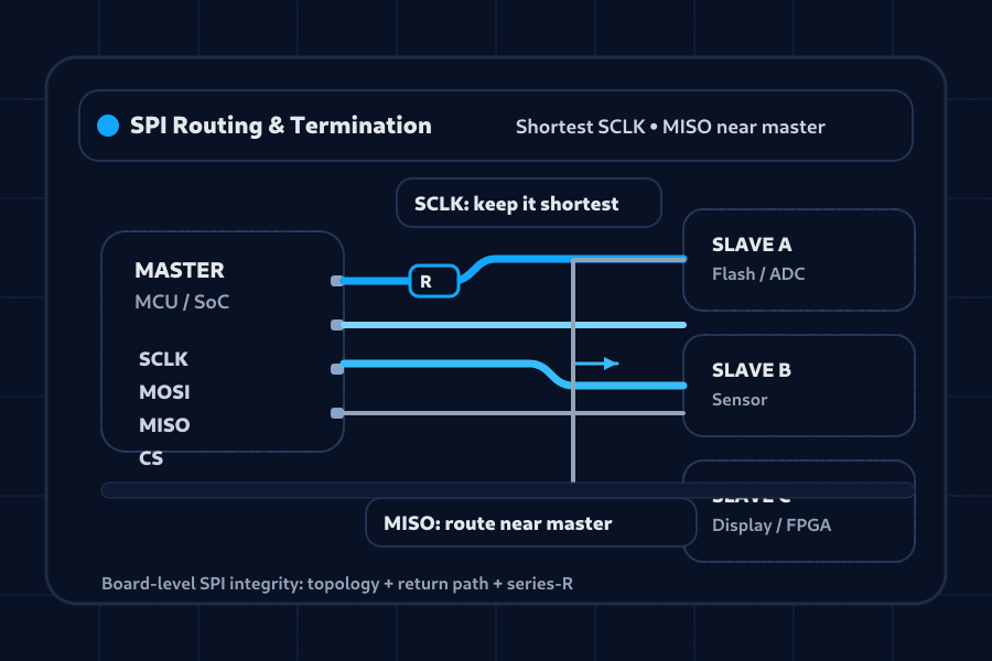 SPI Routing & Termination: Layout Rules to Stop Errors