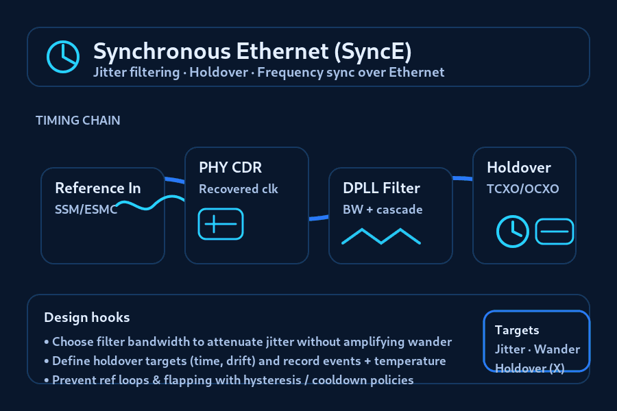 SyncE (Synchronous Ethernet) Guide: Jitter & Holdover