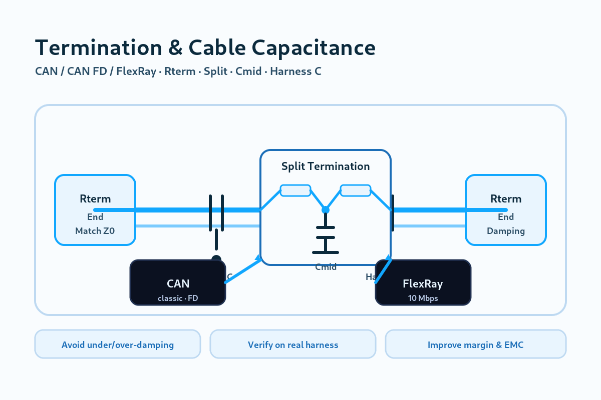 CAN/FlexRay Termination & Cable Capacitance Guide