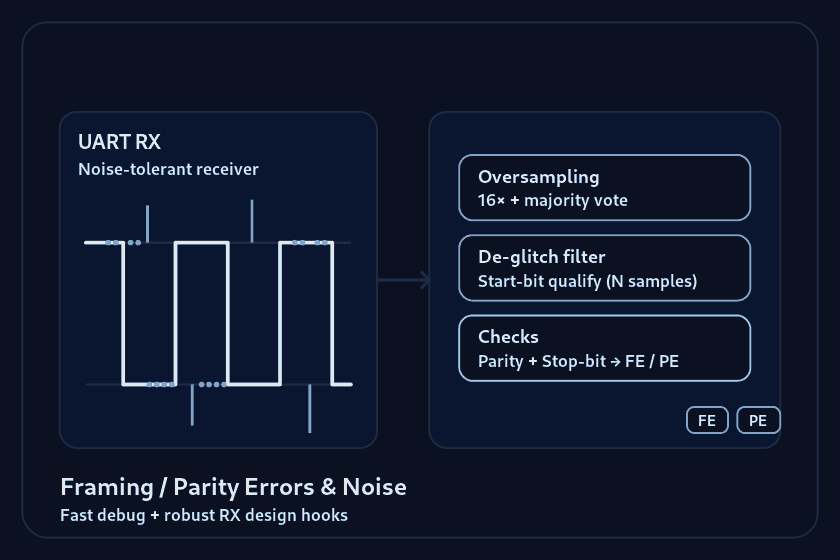 UART Framing & Parity Errors: Noise-Tolerant RX Guide