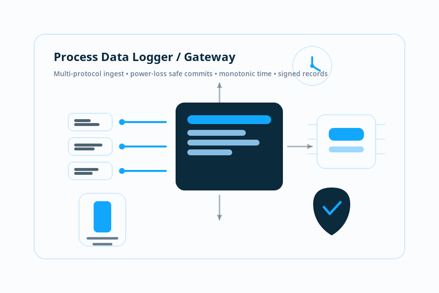 Process Data Logger & Gateway: Power-Loss Safe Logging